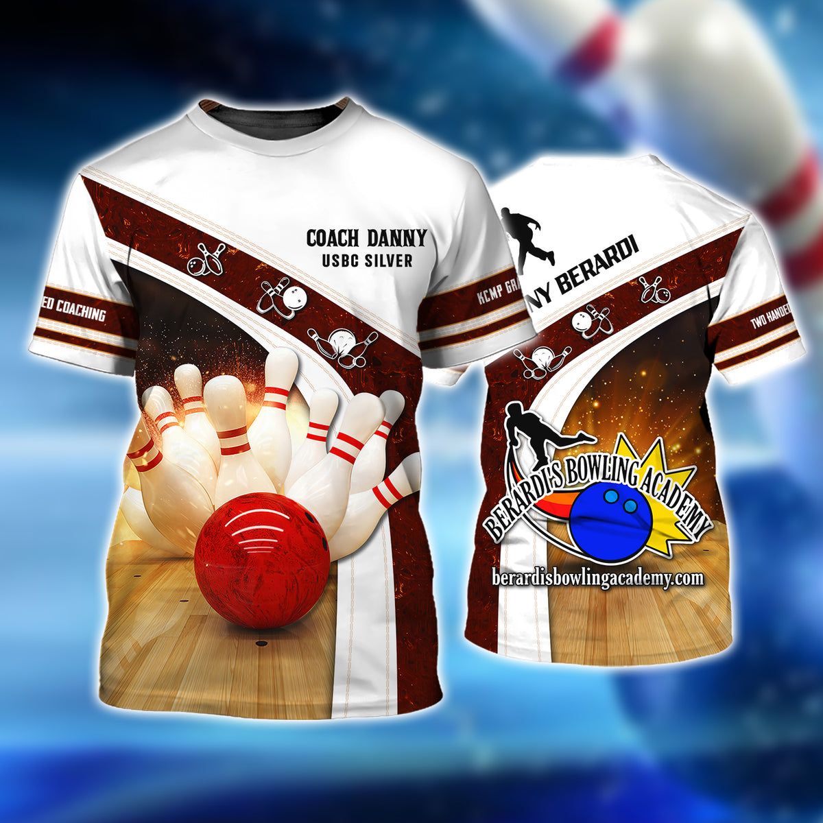 Danny Coach Berardi's Bowling Academy SP15 3D Shirt - QB95 – Onemoredart