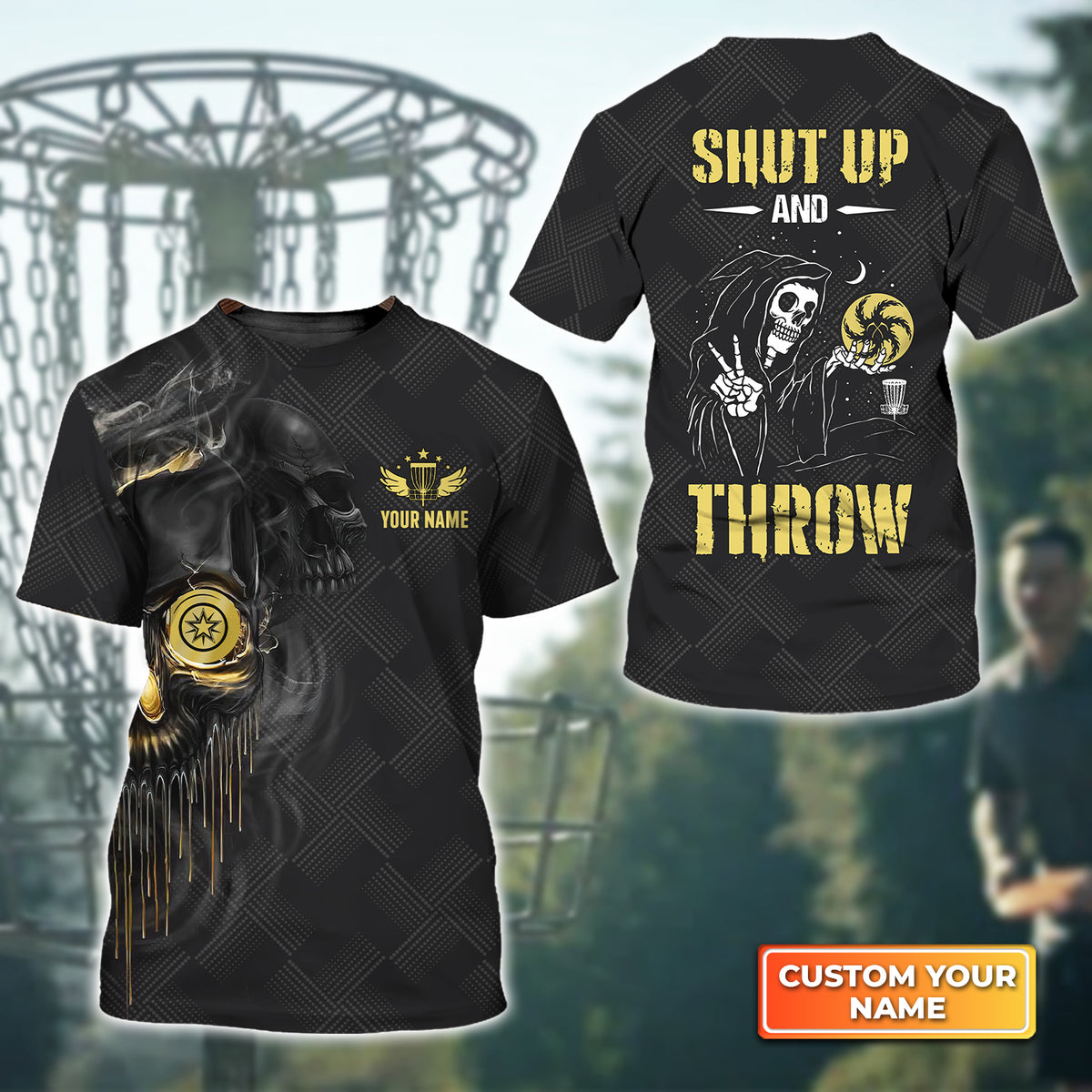 Disc Golf Shut Up And Throw Personalized Name 3D Tshirt QB95 Gift Disc ...