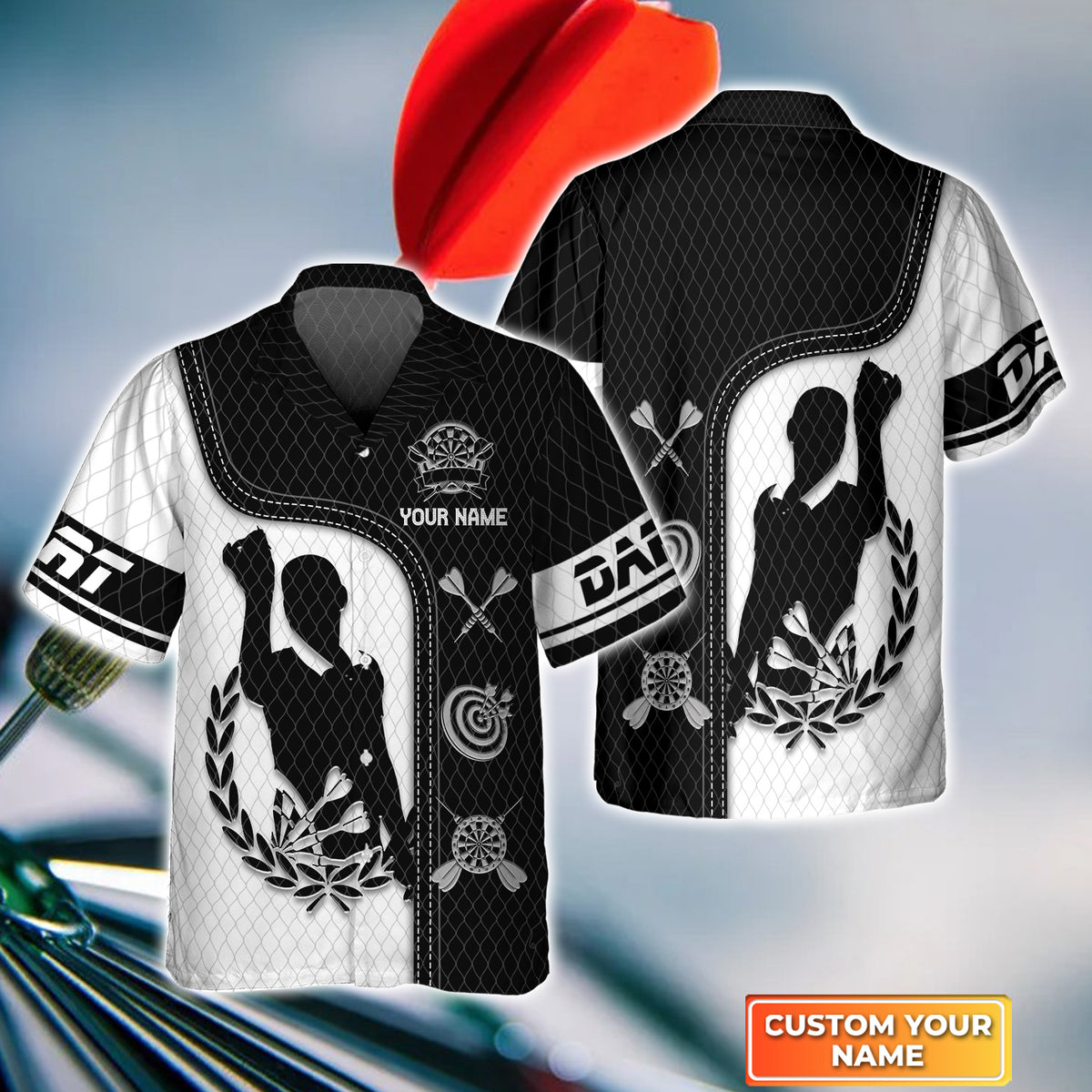 I Play Darts Personalized Name 3D Hawaiian Shirt For Darts Player Tad ...